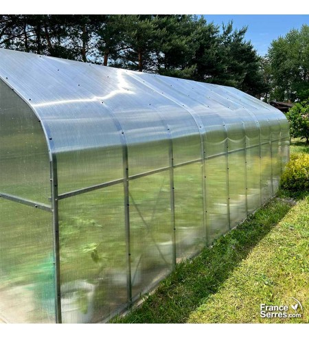 Serre polycarbonate Premium 15m² - traitée anti-UV | France Serres